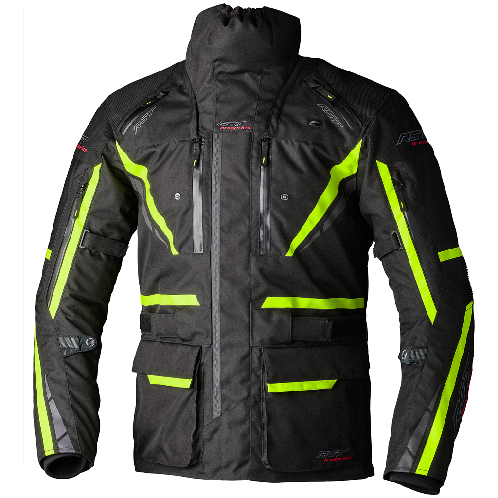 RST Pro Series Paragon 7 CE Mens Textile Jacket - Black Flo Yellow ...
