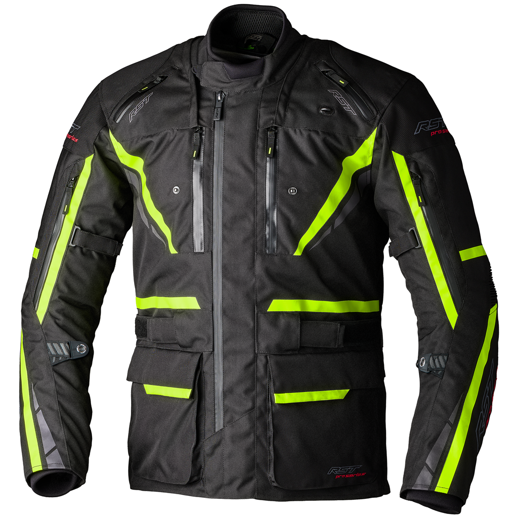RST Pro Series Paragon 7 CE Ladies Textile Jacket - Black Flo Yellow ...