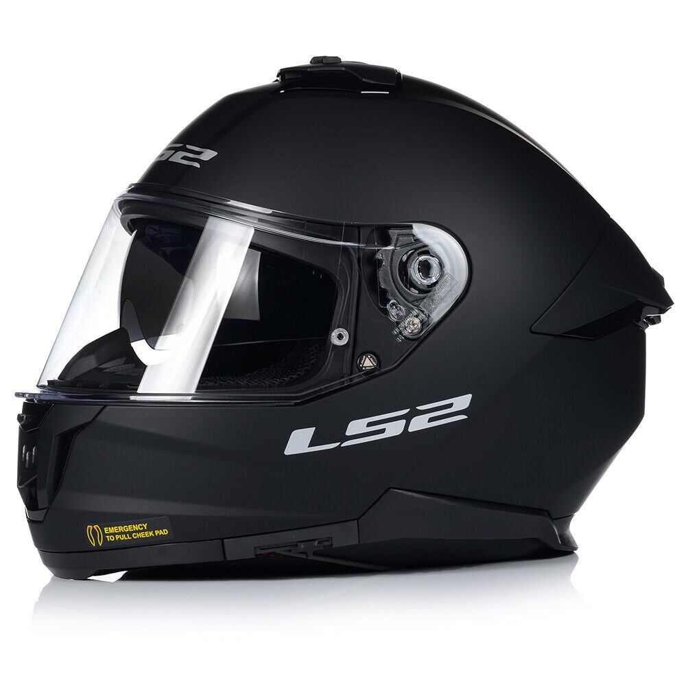 LS2 FF808 STREAM-II Full Face Helmet, Matt Black – Riderwear