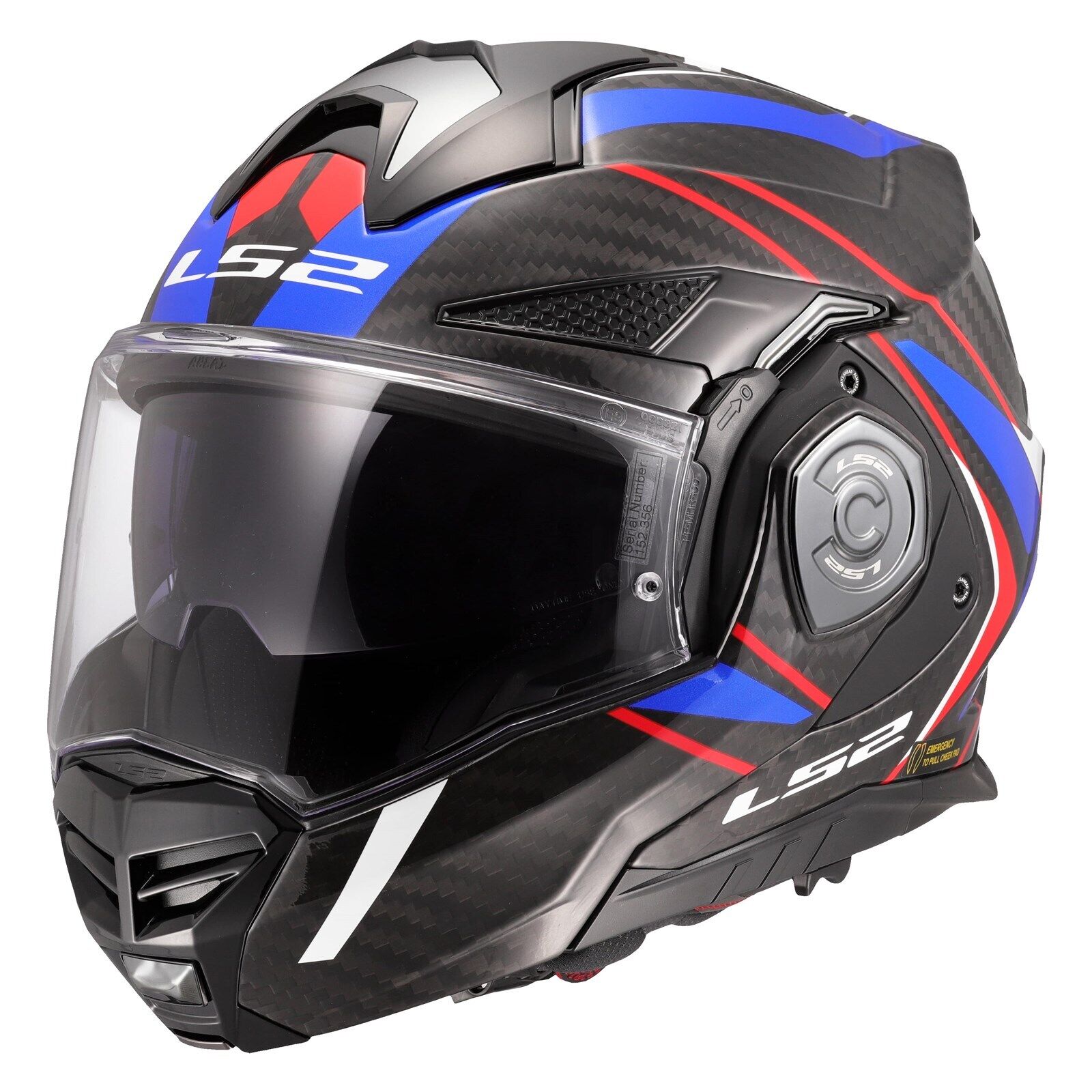 LS2 FF901 ADVANT X Carbon Modular Helmet - Future II White Blue – Riderwear