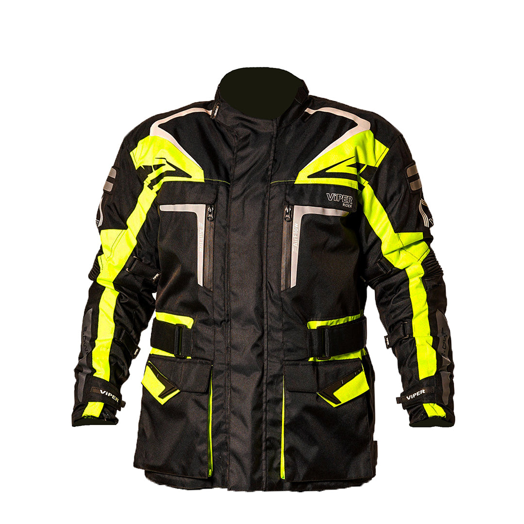 Riderwear | Viper Python CE Jacket Black Fluo colour