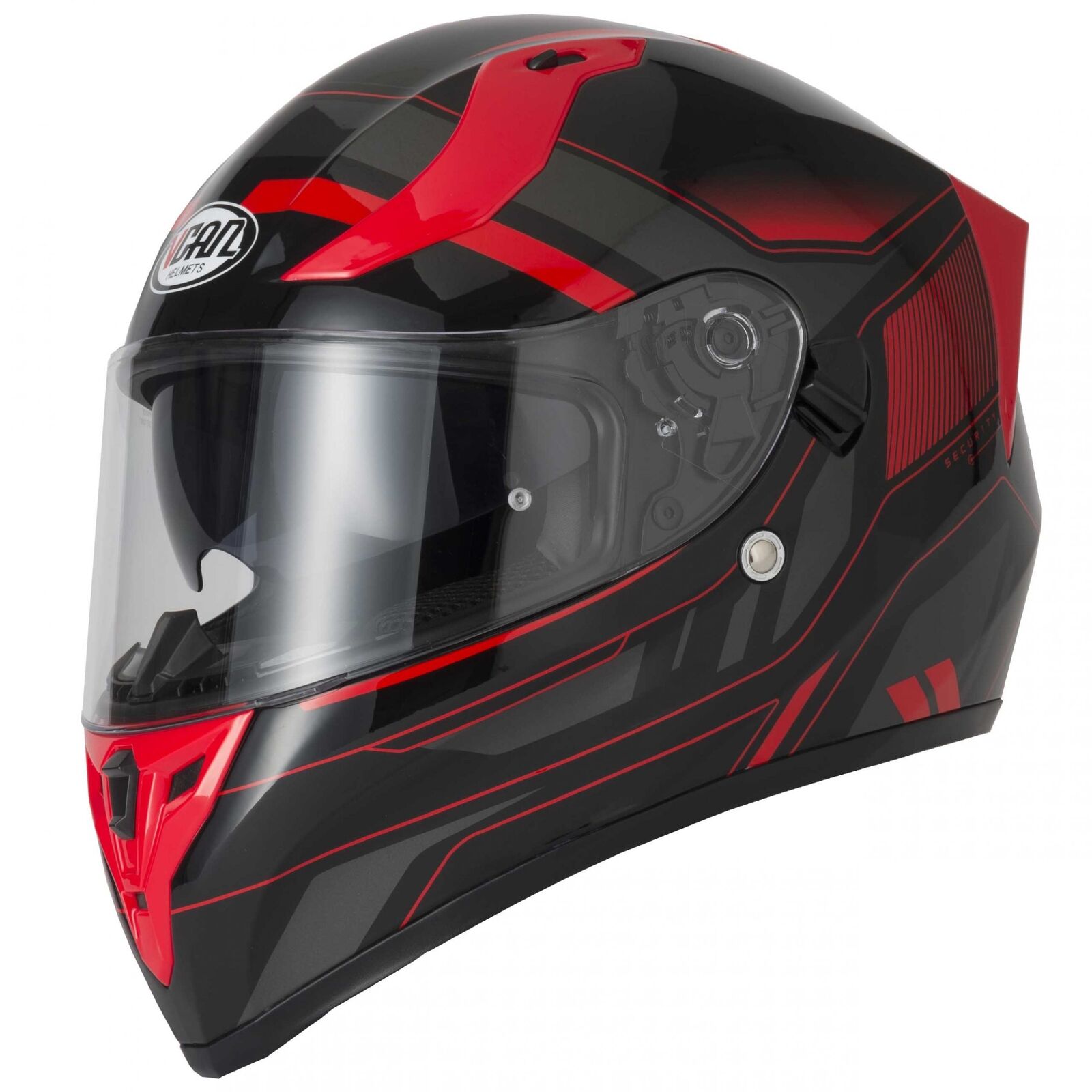 VCAN H128 Helvet Red Full Face Helmet – Riderwear