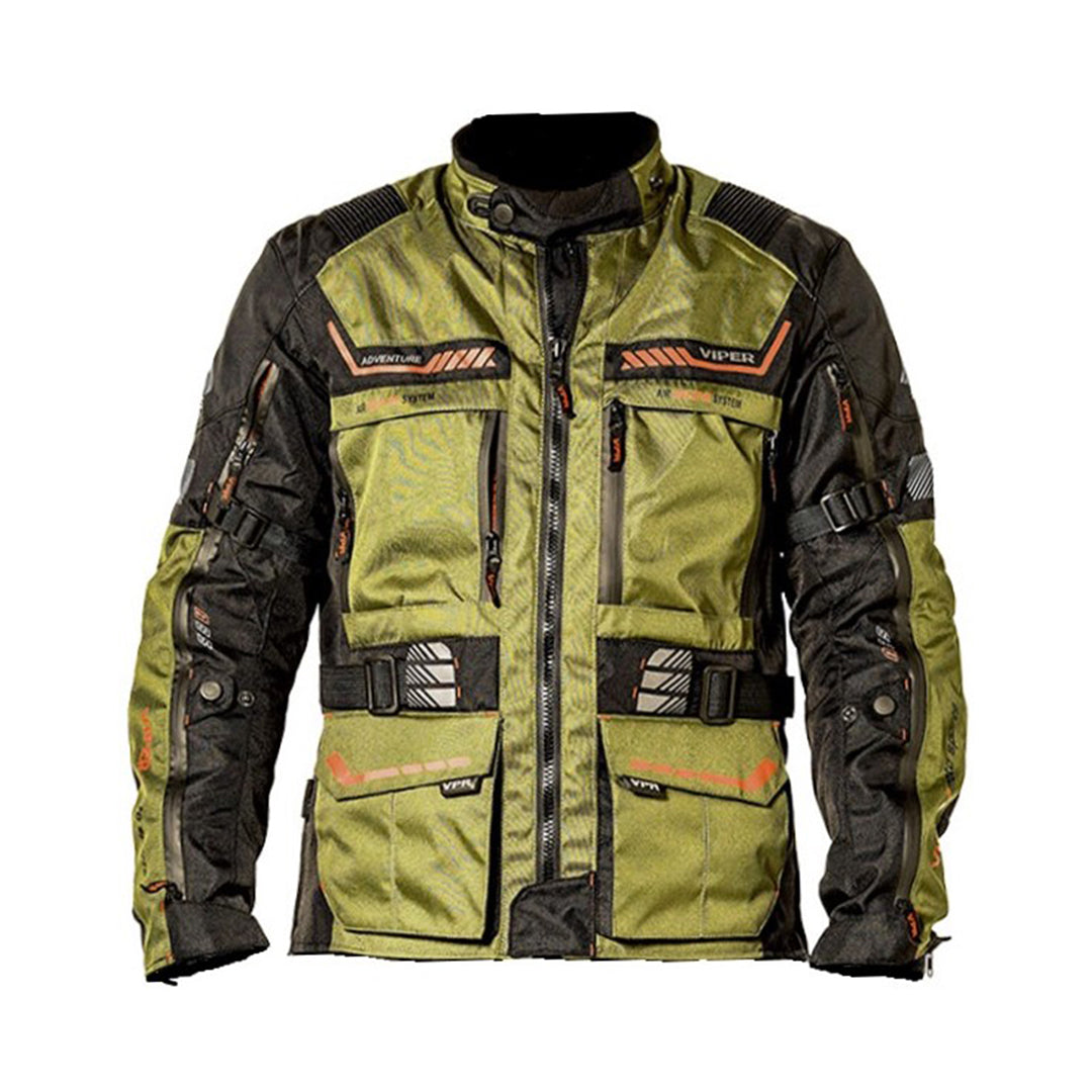 ViPER Guard Adventure Jacket Textile CE Olive Black – Riderwear