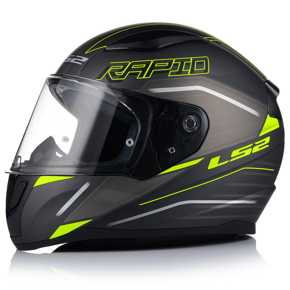 LS2 FF353 RAPID-II Rokku Full Face Helmet - Matt HiViz Yellow – Riderwear