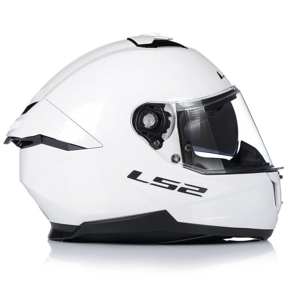 LS2 FF808 STREAM-II Full Face Helmet, White – Riderwear