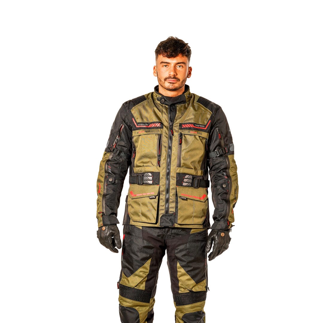 Viper Guard CE Textile Adventure Jacket Olive Black – Riderwear