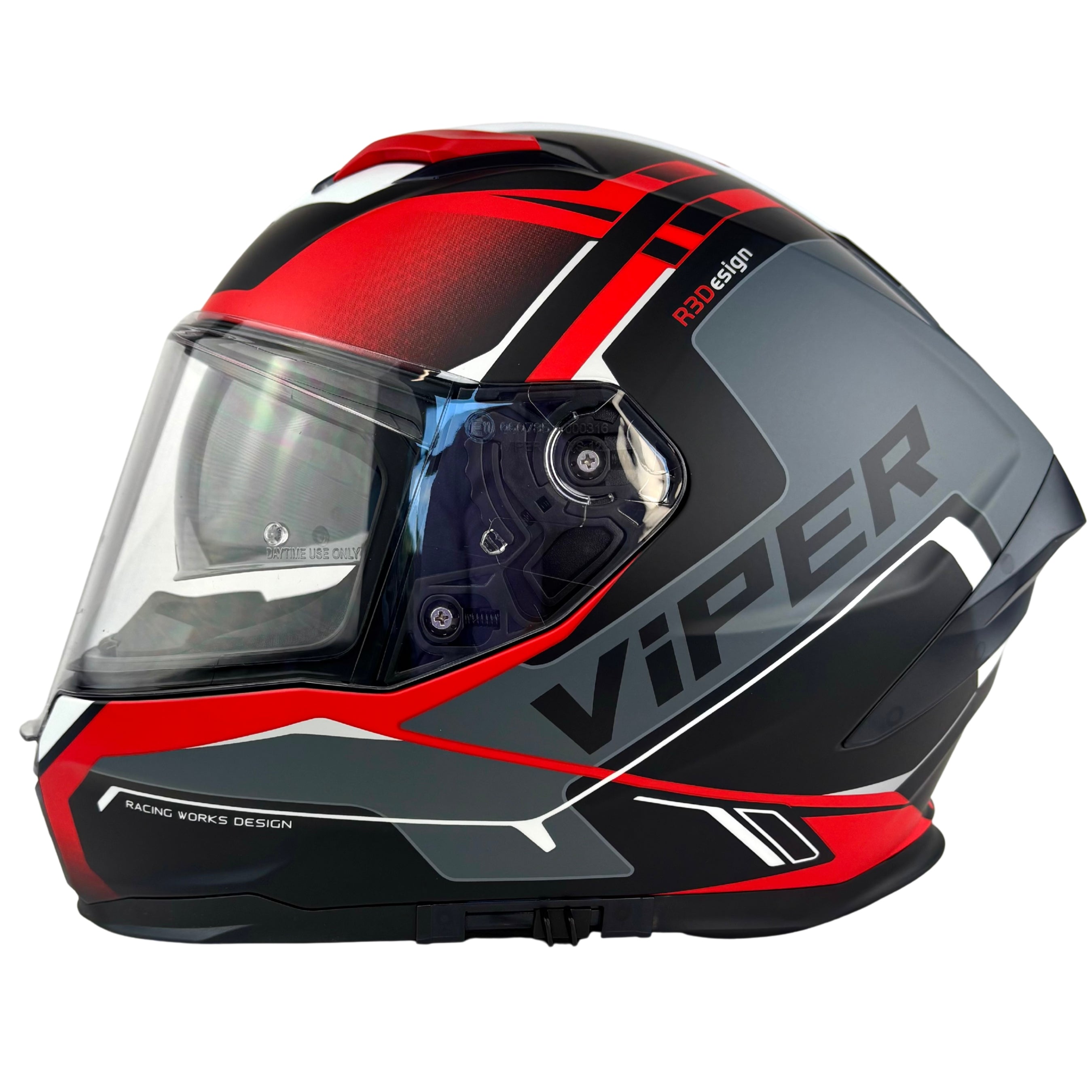 ViPER RSV255 Reactor Helmet Black/Red – Riderwear