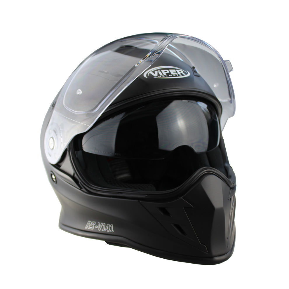 Viper Rsv141 Blinc Bluetooth Helmet Matt Black With Free Pinlock Lens ...