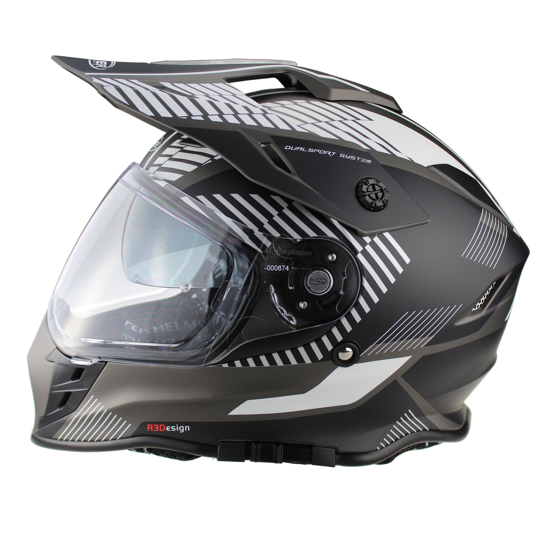 Viper Rxv288 Dual Sport Motorbike Helmet Force Black With Free Pinlock ...