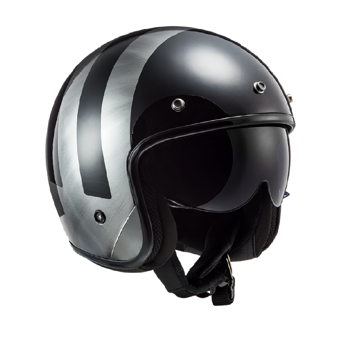 LS2 OF601 BOB II Open Face Helmet - Black Jeans – Riderwear
