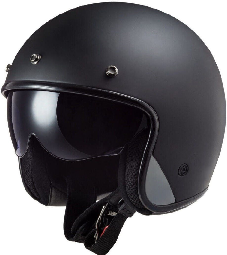 LS2 OF601 BOB II Open Face Helmet - Matt Black – Riderwear