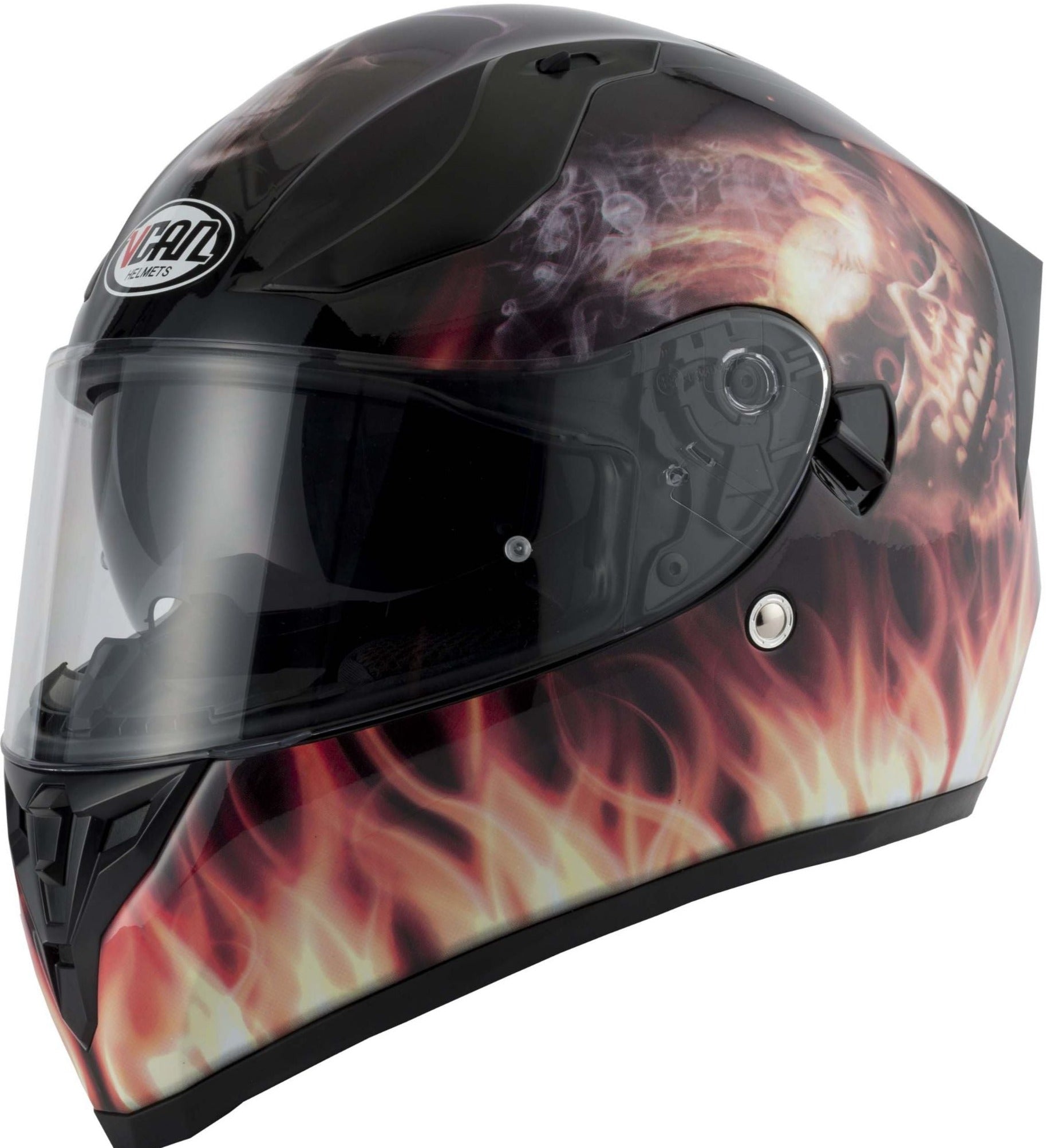 VCAN V128 FULL FACE CRASH HELMET - FLAME